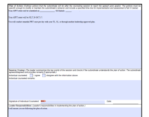 Sample APFT Failure Counseling – Army Board Questions