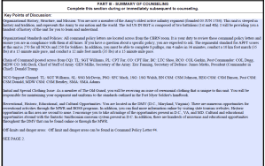 Sample Initial Counseling – Army Board Questions